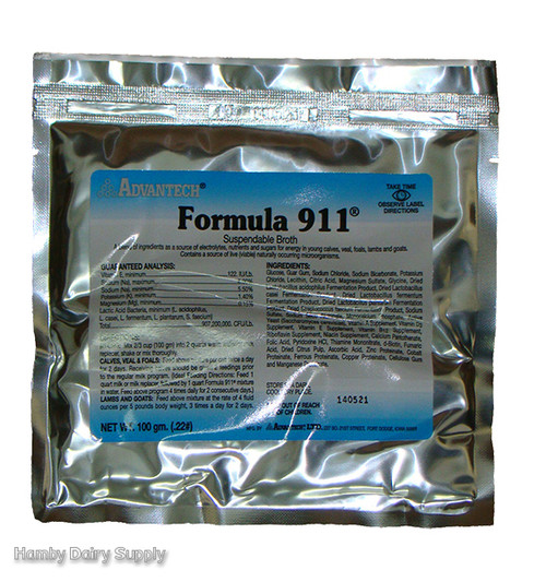 Formula 911® - 100gm packet for scours in calves, kids, lambs, foals ...