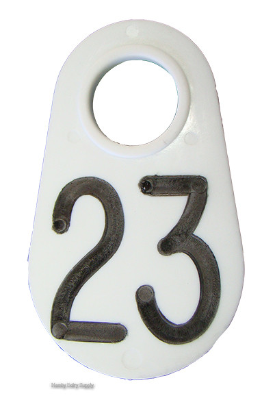 WHITE NECK TAG - NUMBERED - Hamby Dairy Supply