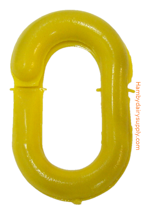 Yellow Connector link for Plastic Chain - Hamby Dairy Supply