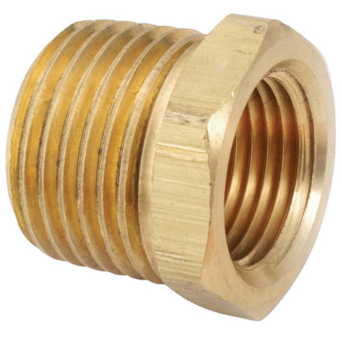 Reducer Bushing 1/2MPT to 3/8 FPT Brass Fitting 1/2 x 3/8 NPT - Hamby ...