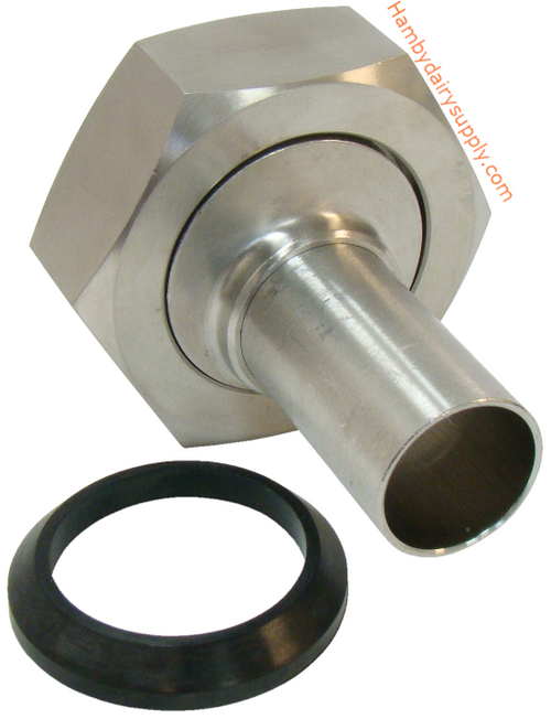 Male Bevel Seat x Hose adaptor - 1.5 x 1 inch Nut included - Hamby ...