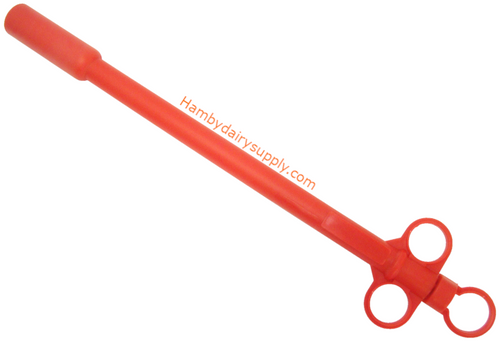 Medium Red Plastic Bolus Balling Gun for calves, goats and sheep ...