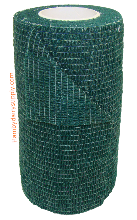 Green - Cohesive Flexible Bandage 4 inch x 5 yards stretched - Hamby ...