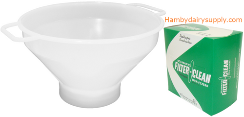 Small Plastic Milk Strainer Kit - with 100 milk filters included ...