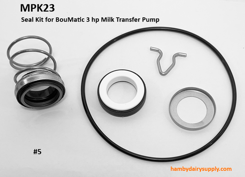 Milk Pump seal kit for Bou-Matic 3 hp OEM seal Fits Thomsen #5 - Hamby ...