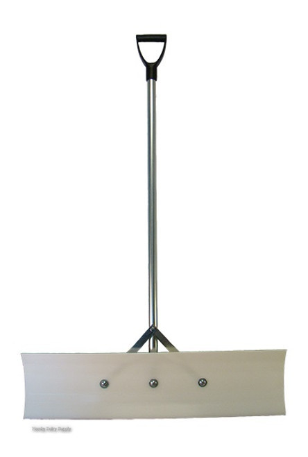 Barn Scraper with D Handle - 10 x 36 inch poly blade - Hamby Dairy Supply