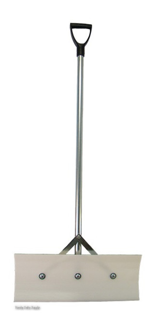 Barn Scraper with D Handle - 10 x 24 inch poly blade - Hamby Dairy Supply