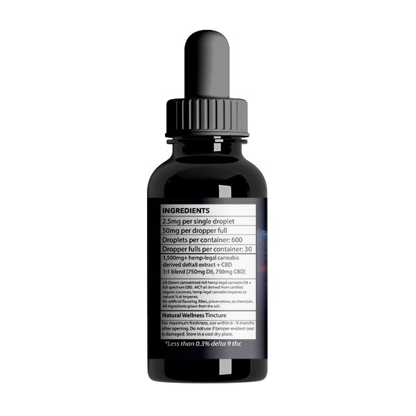 iDELTA8 Gold Delta 8 THC + CBD Tincture - The Calm Leaf
