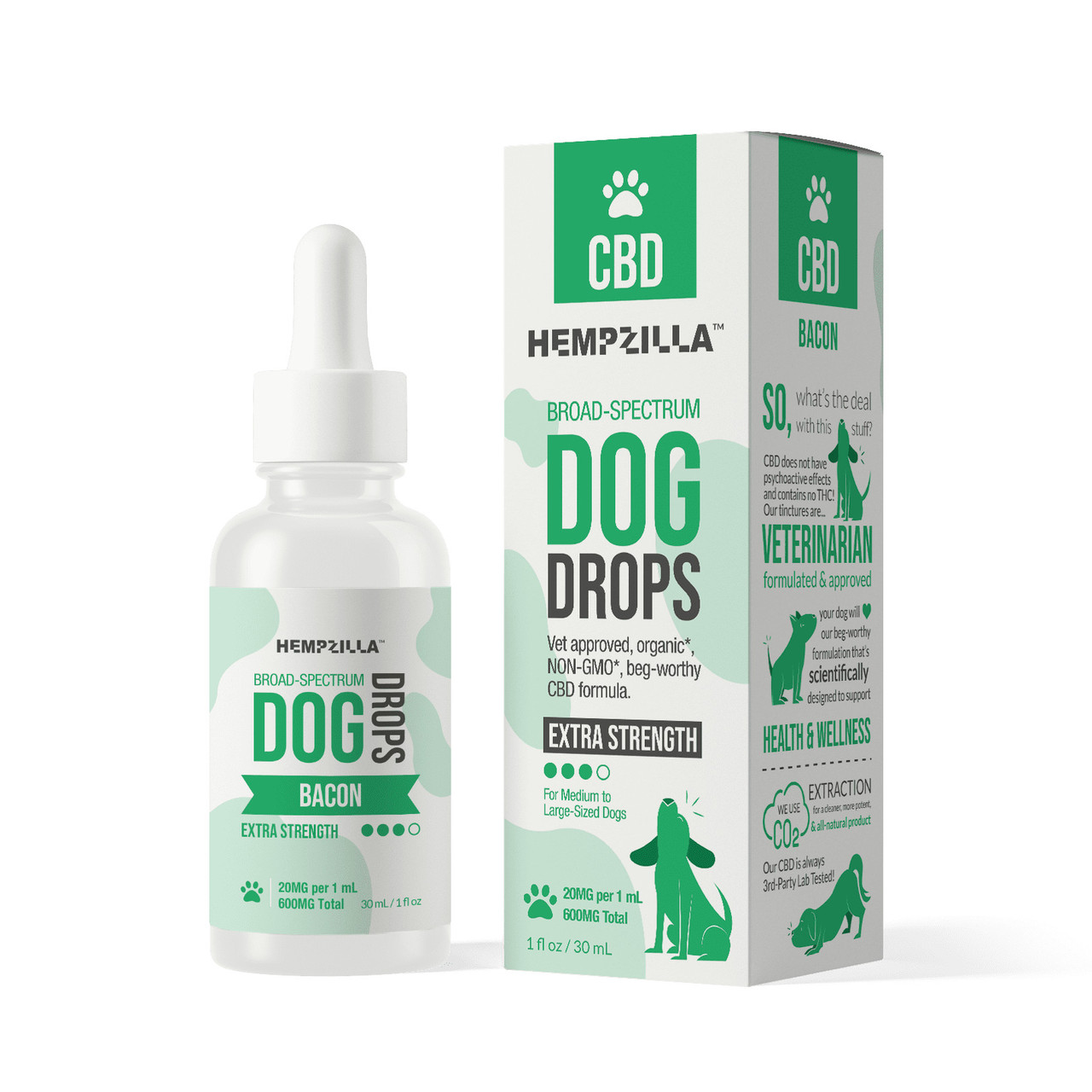 Hempzilla Broad Spectrum Hemp CBD Dog Drops - The Calm Leaf Hempzilla Broad Spectrum Hemp CBD Dog Drops - The Calm Leaf