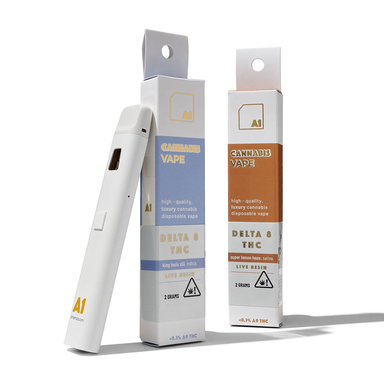 A1 Hemp Delta 8 THC Live Resin Cannabis Disposable Vape Pen - The Calm Leaf