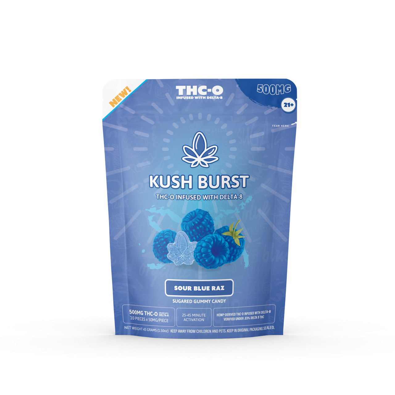 Kush Burst THC-O Acetate + Delta 8 THC Gummies - The Calm Leaf