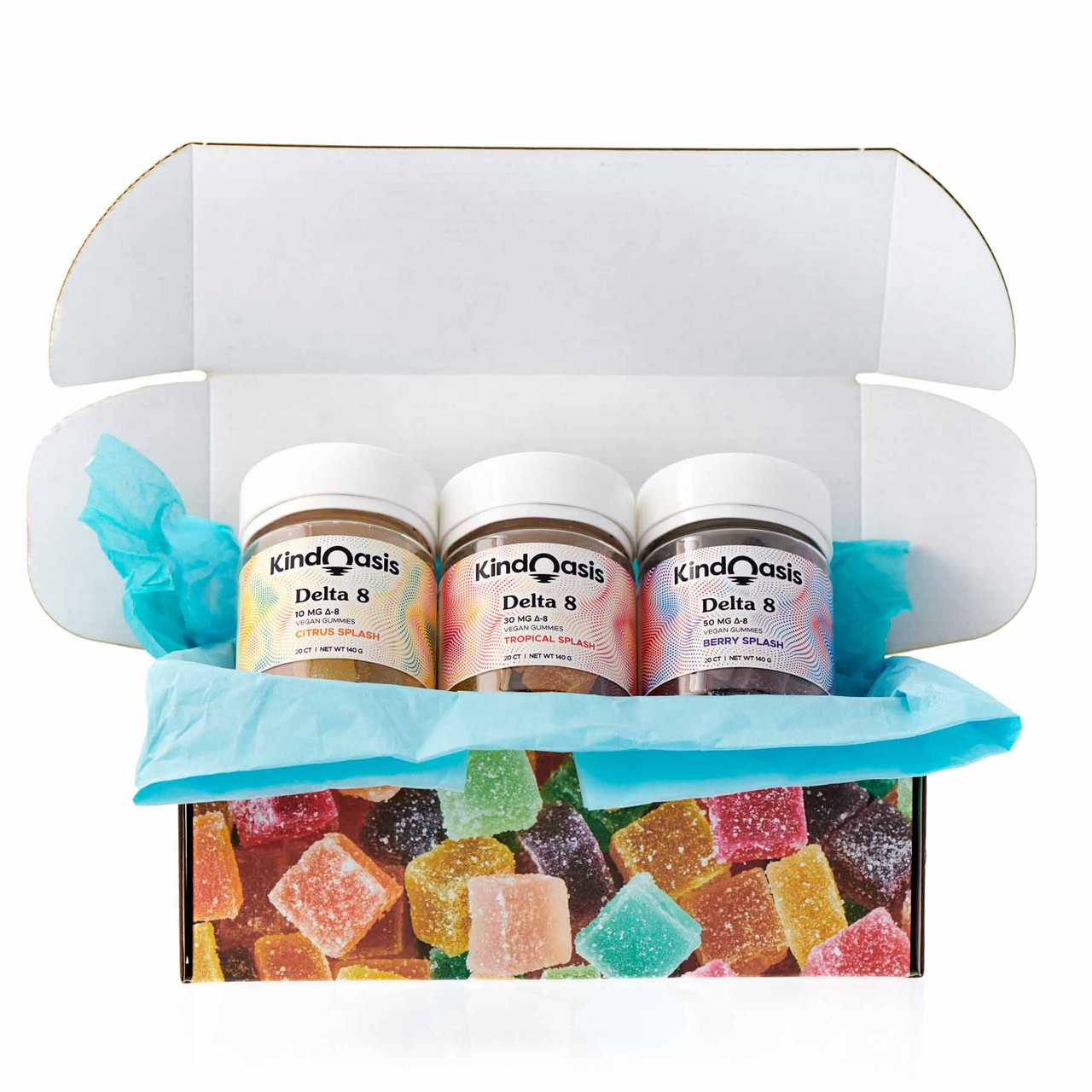 Kind Oasis Delta 8 THC Gummies Flight Sampler - The Calm Leaf