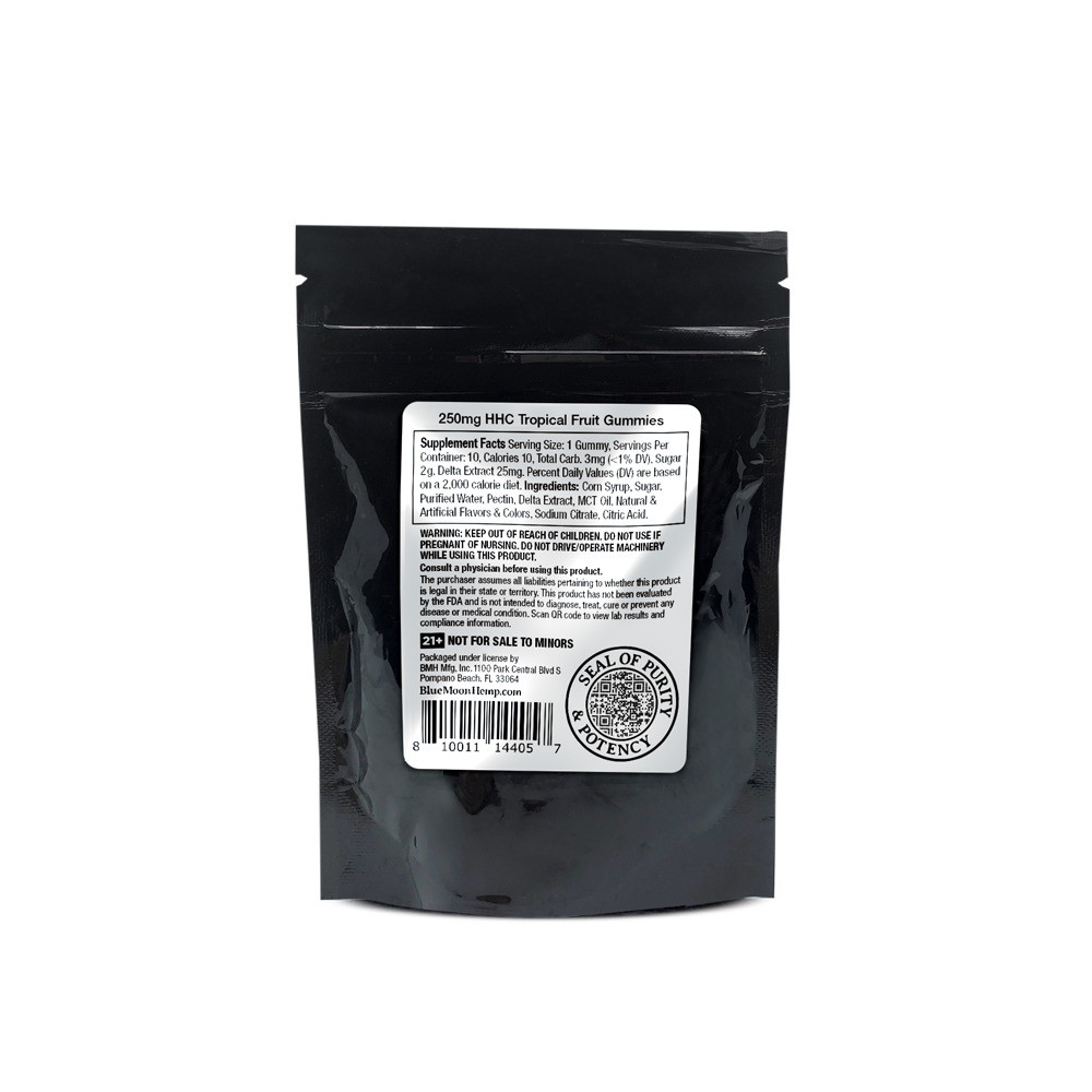 Blue Moon Hemp HHC Tropical Fruit Gummies - The Calm Leaf