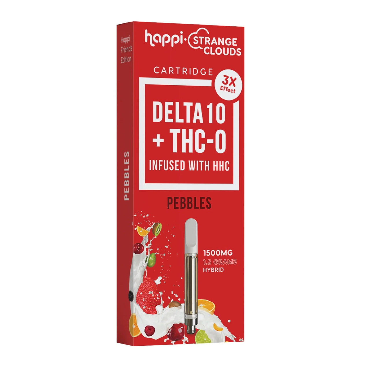 Happi + Strange Clouds Delta 10 + THC-O + HHC Vape Cartridge - The Calm ...
