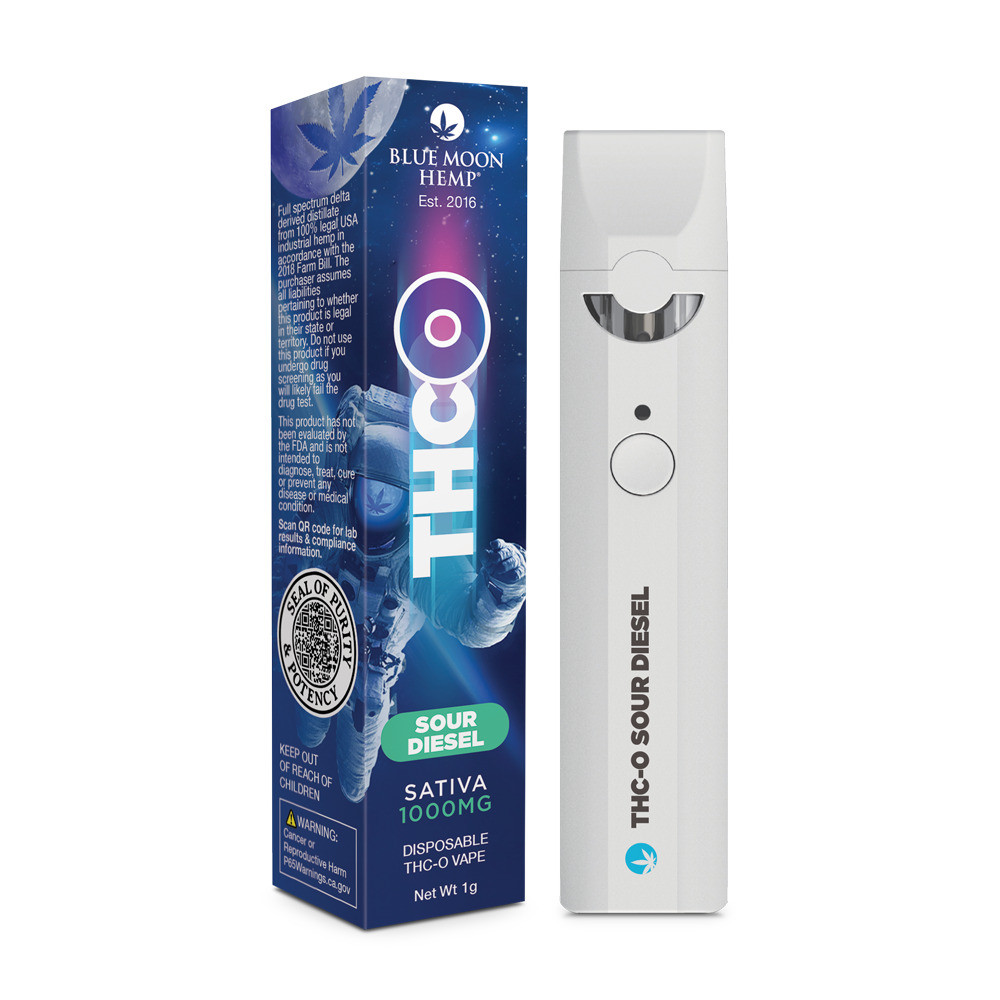 Blue Moon Hemp THC-O Acetate Disposable Vape Pen - The Calm Leaf