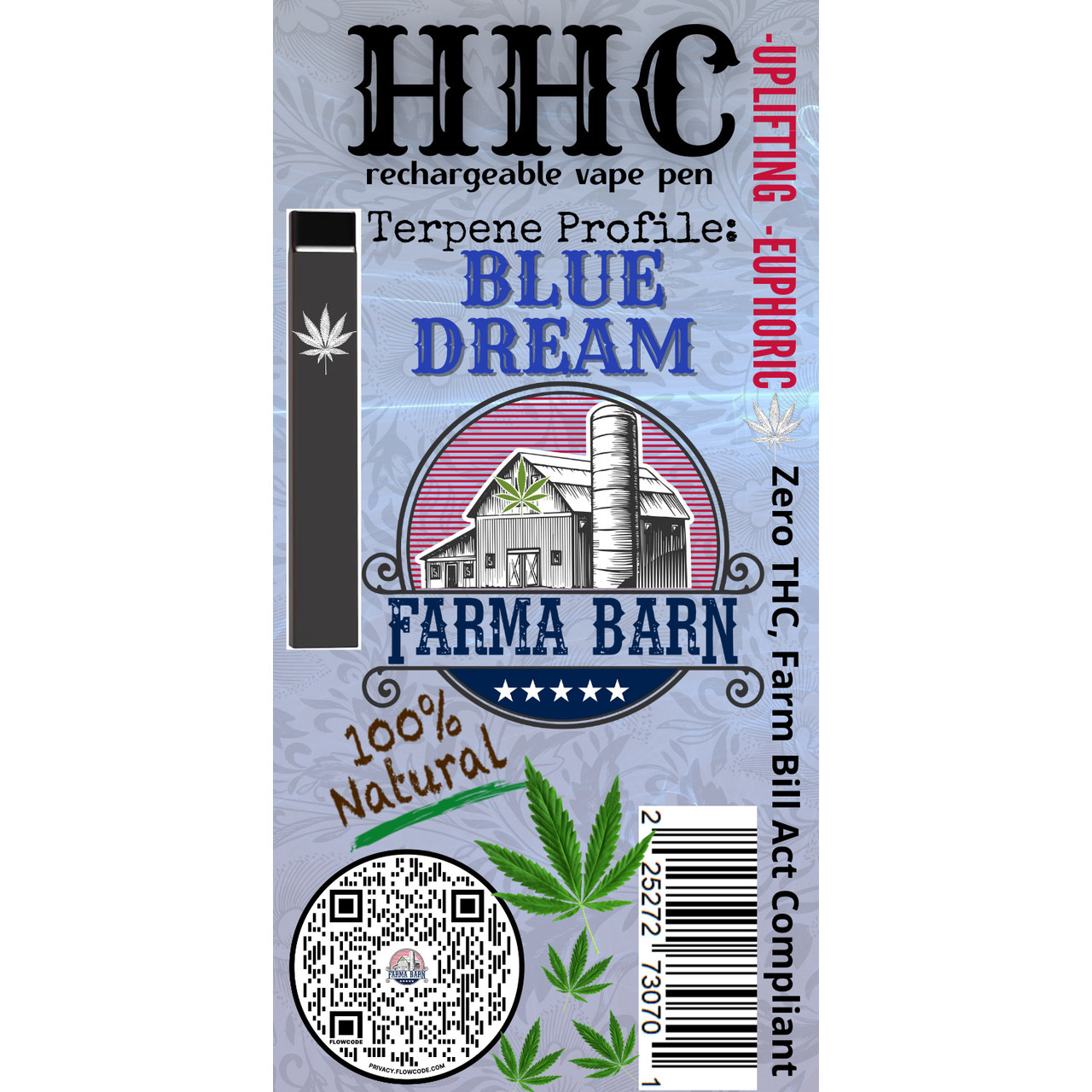 Farma Barn HHC Disposable Rechargeable Vape Pen - The Calm Leaf
