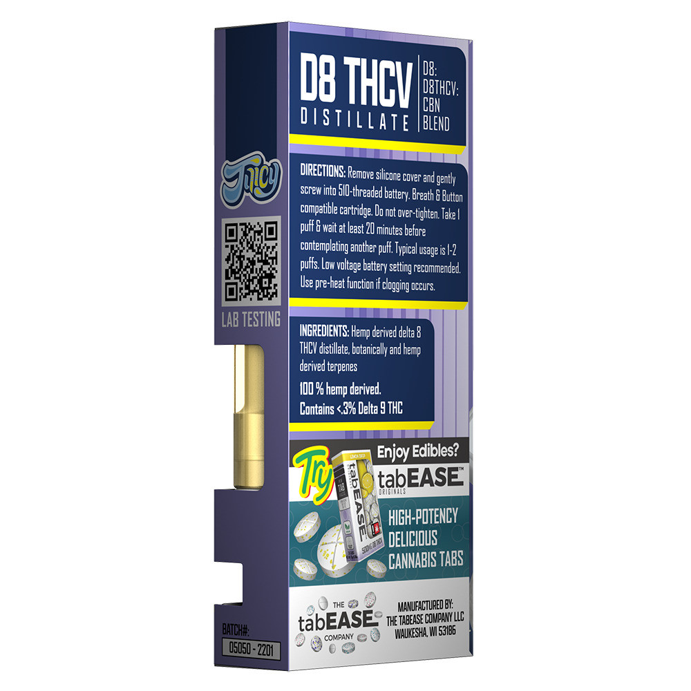 Juicy Delta 8 THC + THCV Live Resin Blend Ceramic Vape Cartridge - The ...