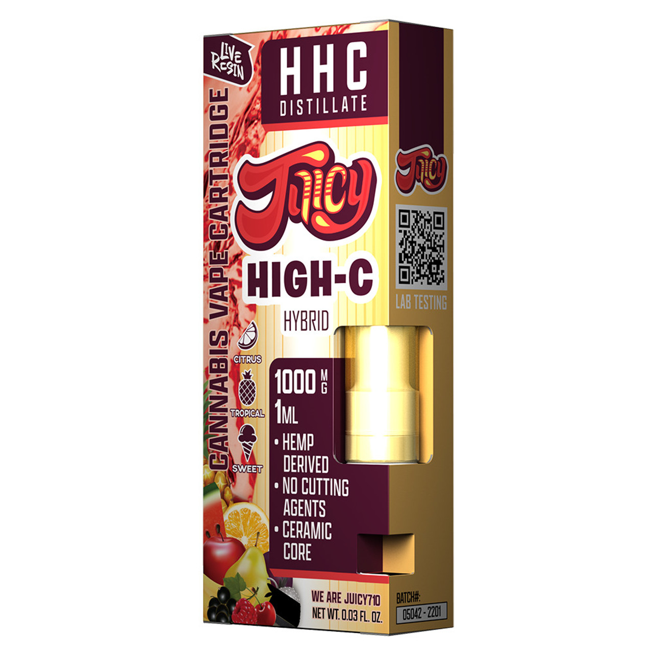 Juicy HHC Live Resin Blend Ceramic Vape Cartridge - The Calm Leaf Juicy HHC Live Resin Blend Ceramic Vape Cartridge - The Calm Leaf
