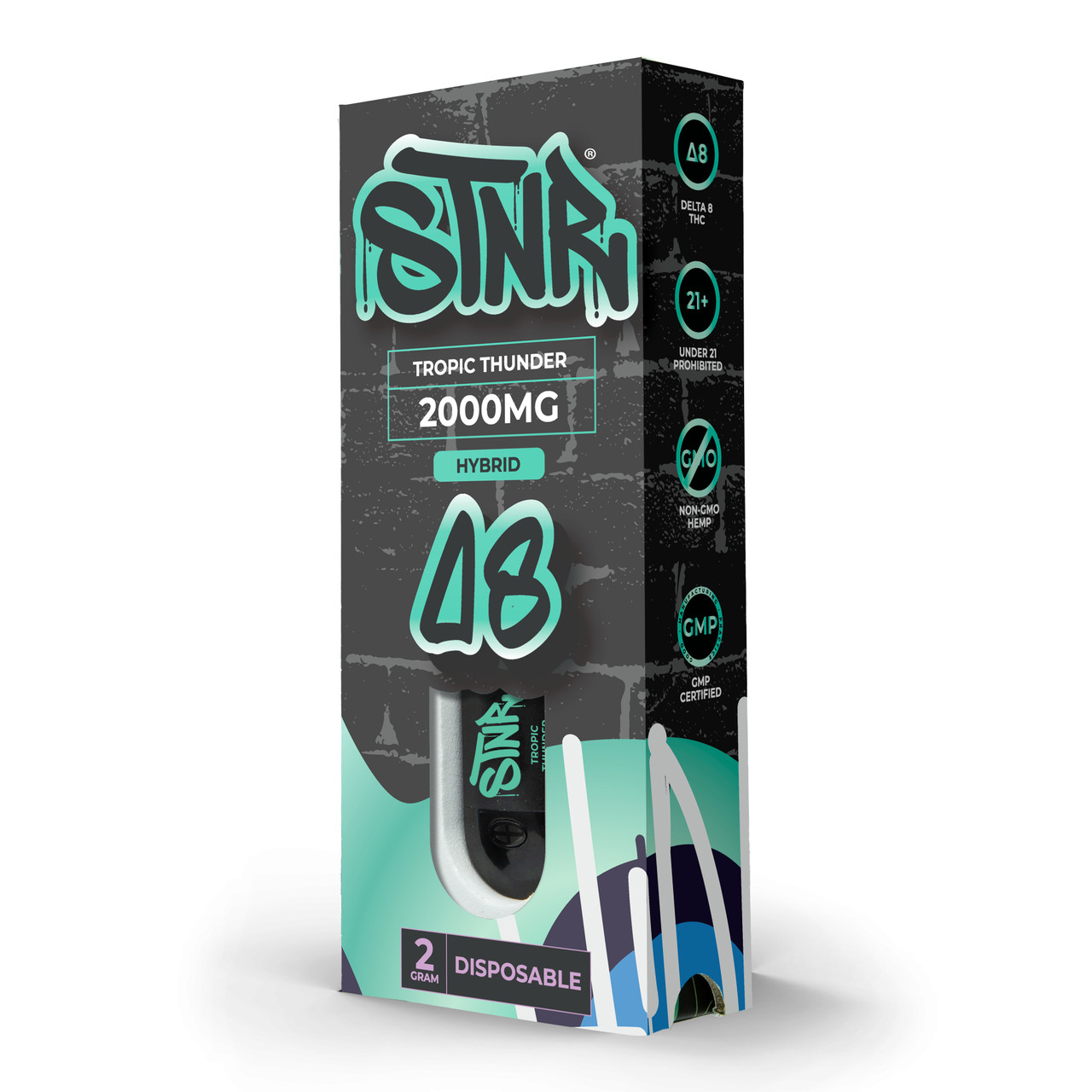 STNR Delta 8 THC 2 Gram Disposable Vape Pen - The Calm Leaf