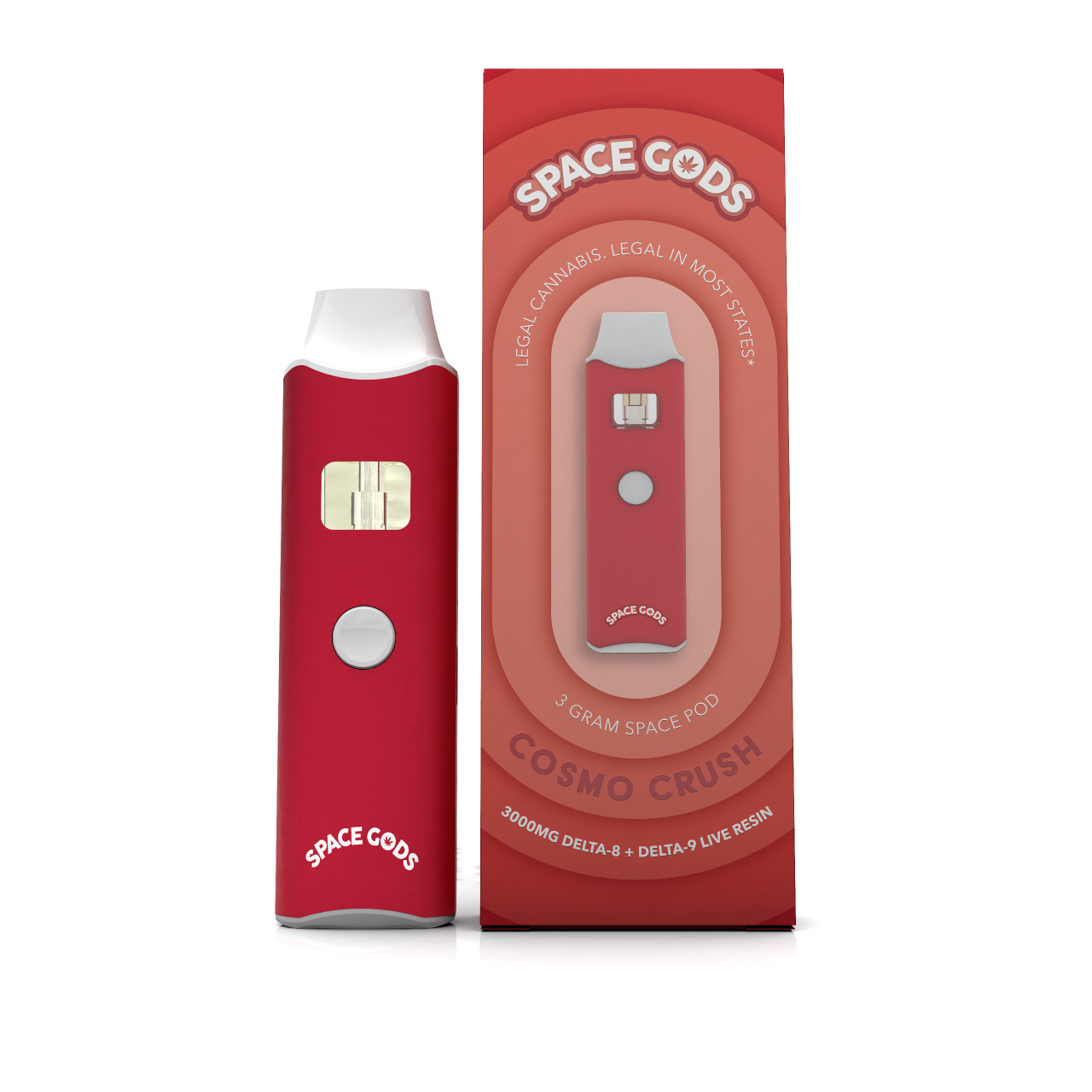 Space Gods Pods D9 + D8 Live Resin Cannabis Disposable 3G Vape Pen ...