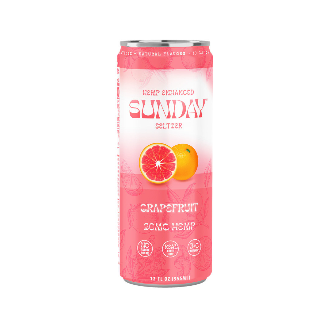 Sunday Seltzer Hemp Enhanced Drink - Calm Leaf