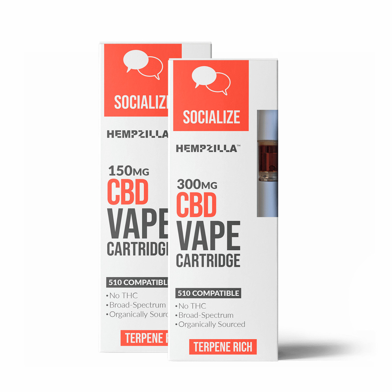 Hempzilla Broad Spectrum Hemp CBD Vape Cartridge - The Calm Leaf Hempzilla Broad Spectrum Hemp CBD Vape Cartridge - The Calm Leaf