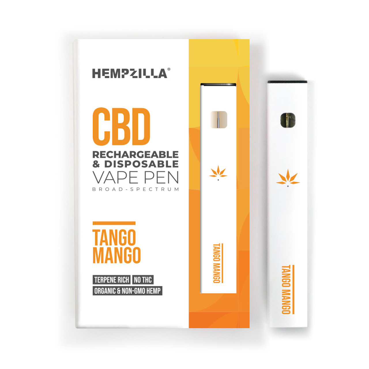 Hempzilla Broad Spectrum Hemp CBD Disposable Zilla Vape Pen - The Calm Leaf Hempzilla Broad Spectrum Hemp CBD Disposable Zilla Vape Pen - The Calm Leaf