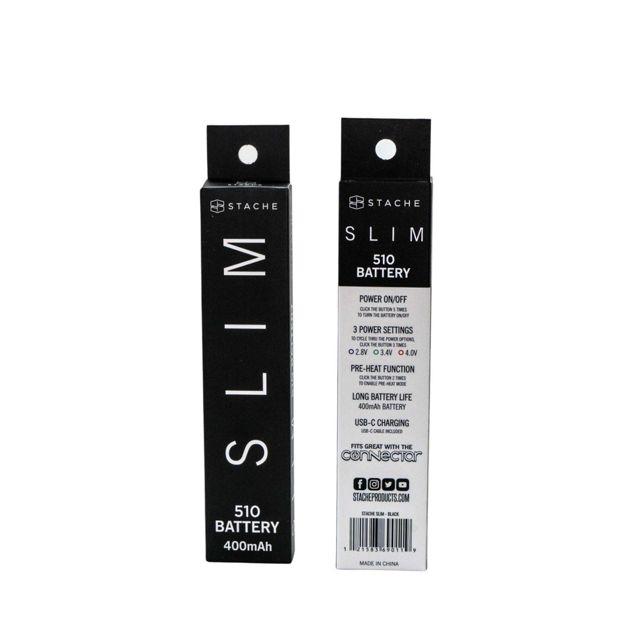 Stache Slim Vape Pen Battery - The Calm Leaf