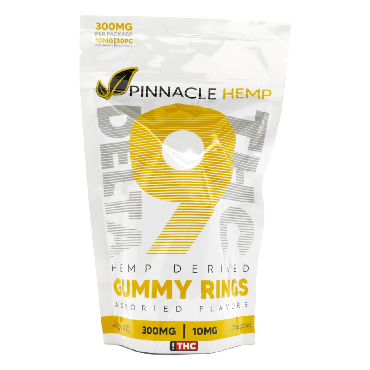 Pinnacle Hemp Delta 9 THC Gummy Rings - Calm Leaf Pinnacle Hemp Delta 9 THC Gummy Rings - Calm Leaf