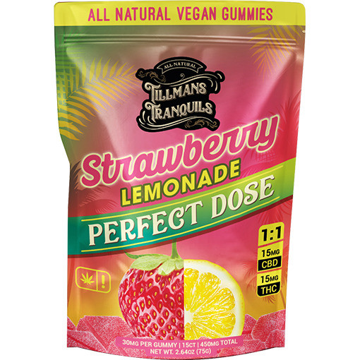 Tillmans Tranquils CBD + D9 THC 1:1 Lemonade Perfect Dose Gummies - The ...