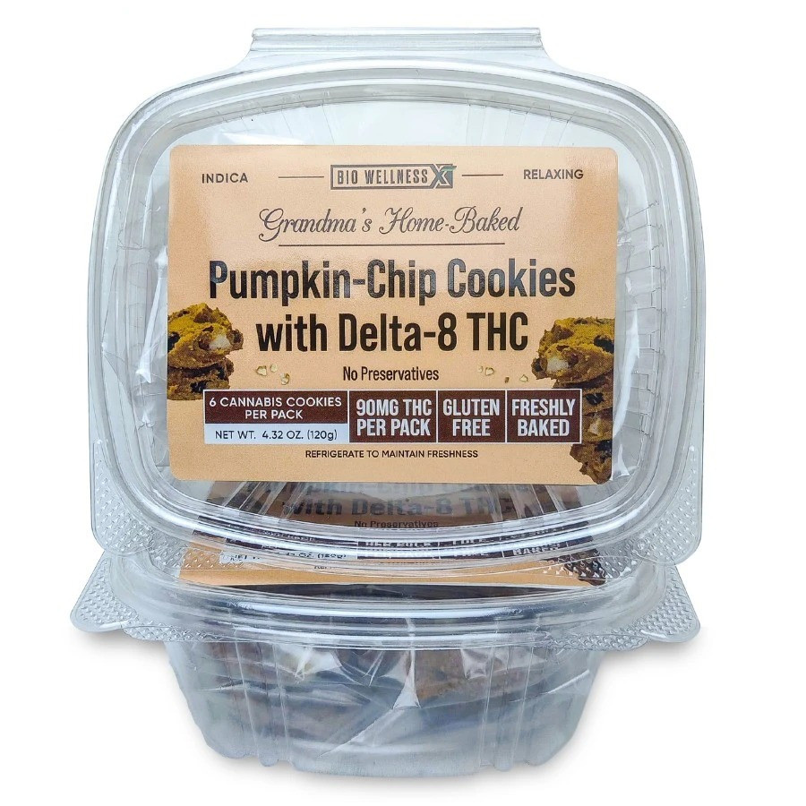 BioWellnessX Triple-Chip Bliss Delta 8 THC Cookies - The Calm Leaf