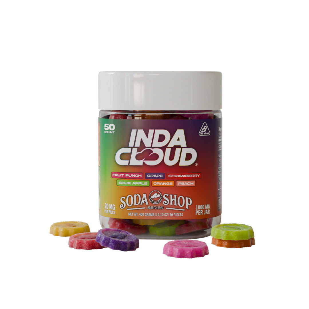 IndaCloud Delta 9 THC Funta Series Soda Shop Vegan Gummies - Calm Leaf