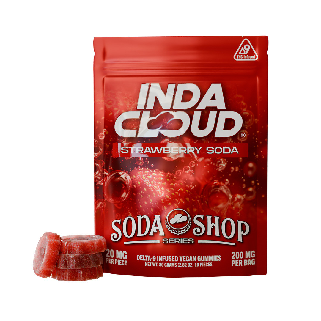 IndaCloud Delta 9 THC Funta Series Soda Shop Vegan Gummies - Calm Leaf