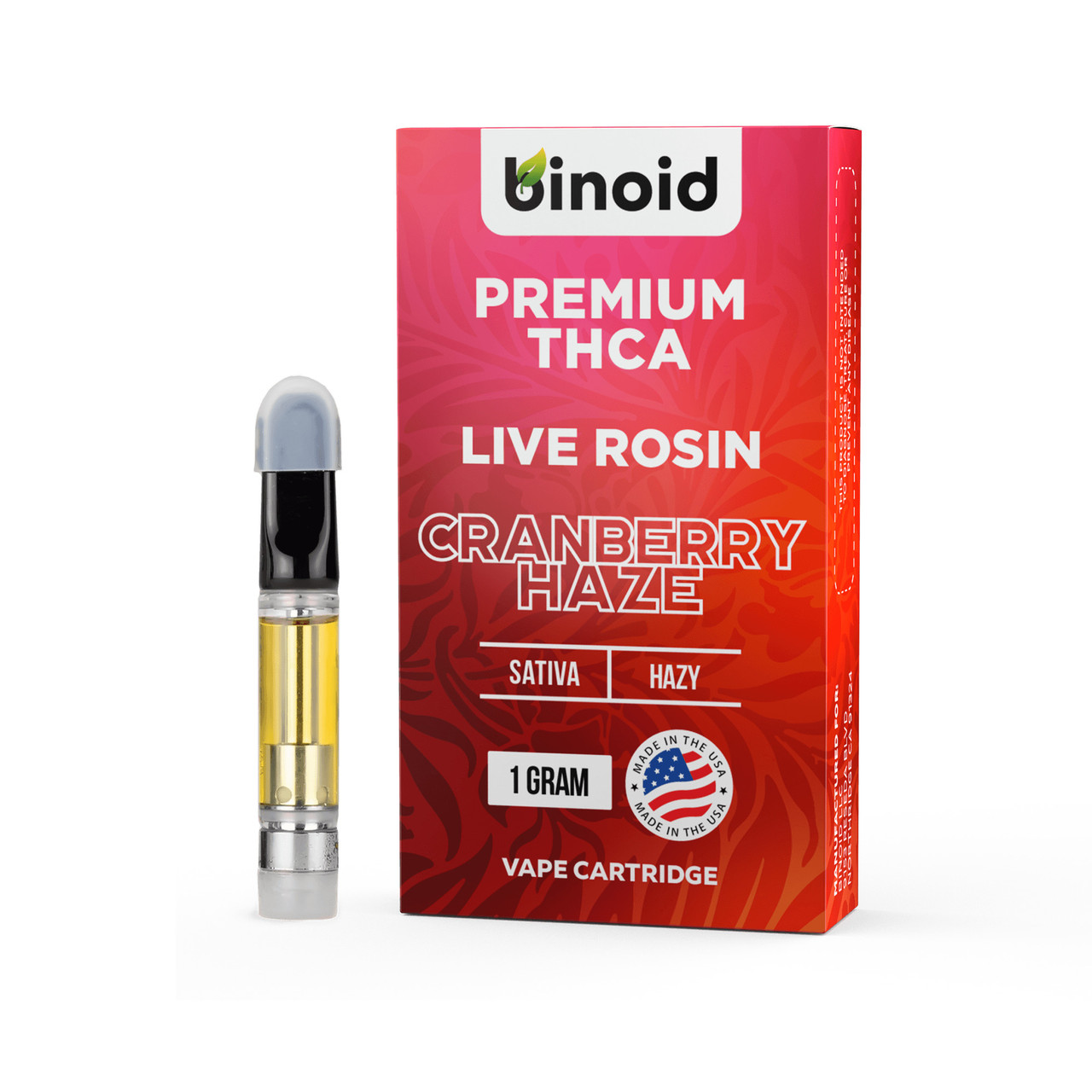 Binoid THCA Live Rosin Vape Cartridge - The Calm Leaf