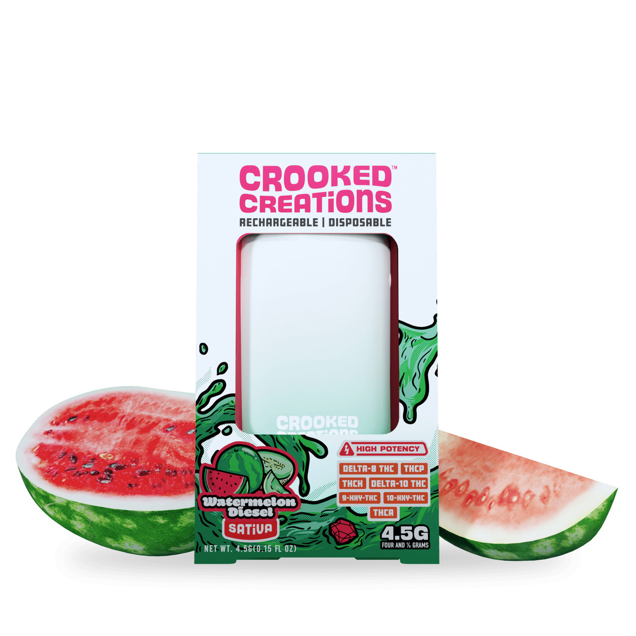 Crooked Creations D8 + THCP + THCH + D10 + THCA + HXY-9 + HXY-10 4.5G ...