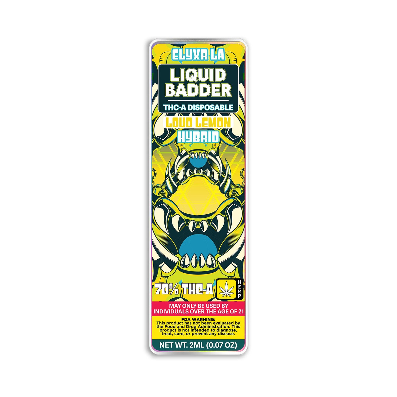 Elyxr Liquid Badder 70% THC-A 2G Disposable Vape Pen - The Calm Leaf