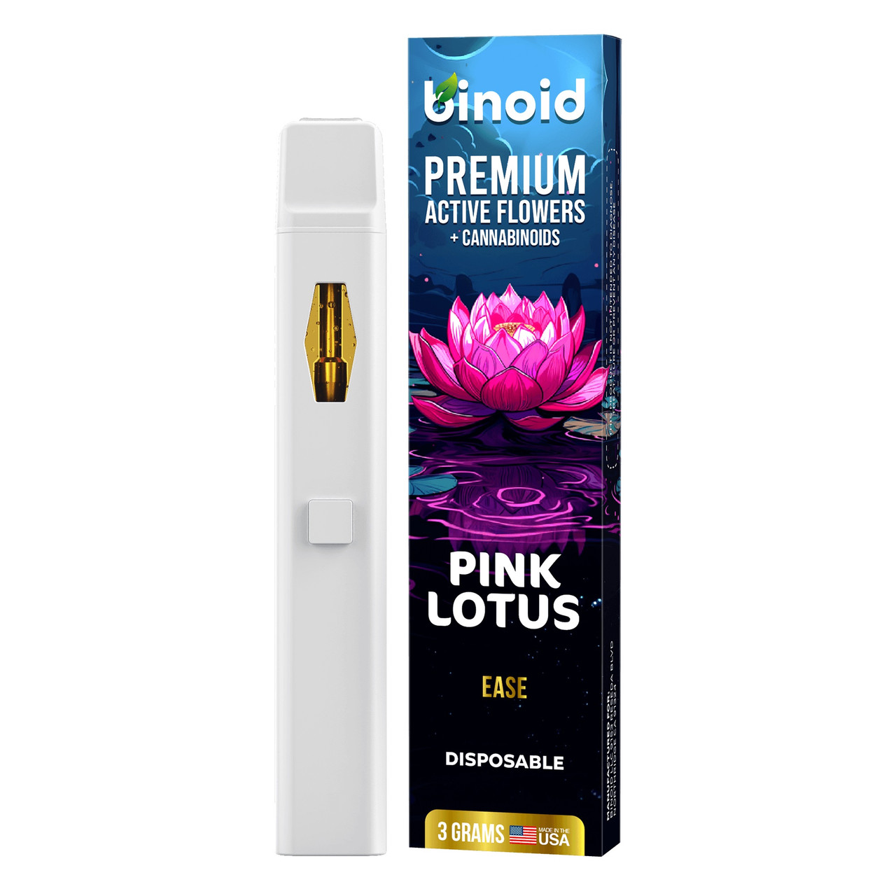 Binoid Premium Active Flowers + Cannabinoids 3G Disposable Vape Pen ...