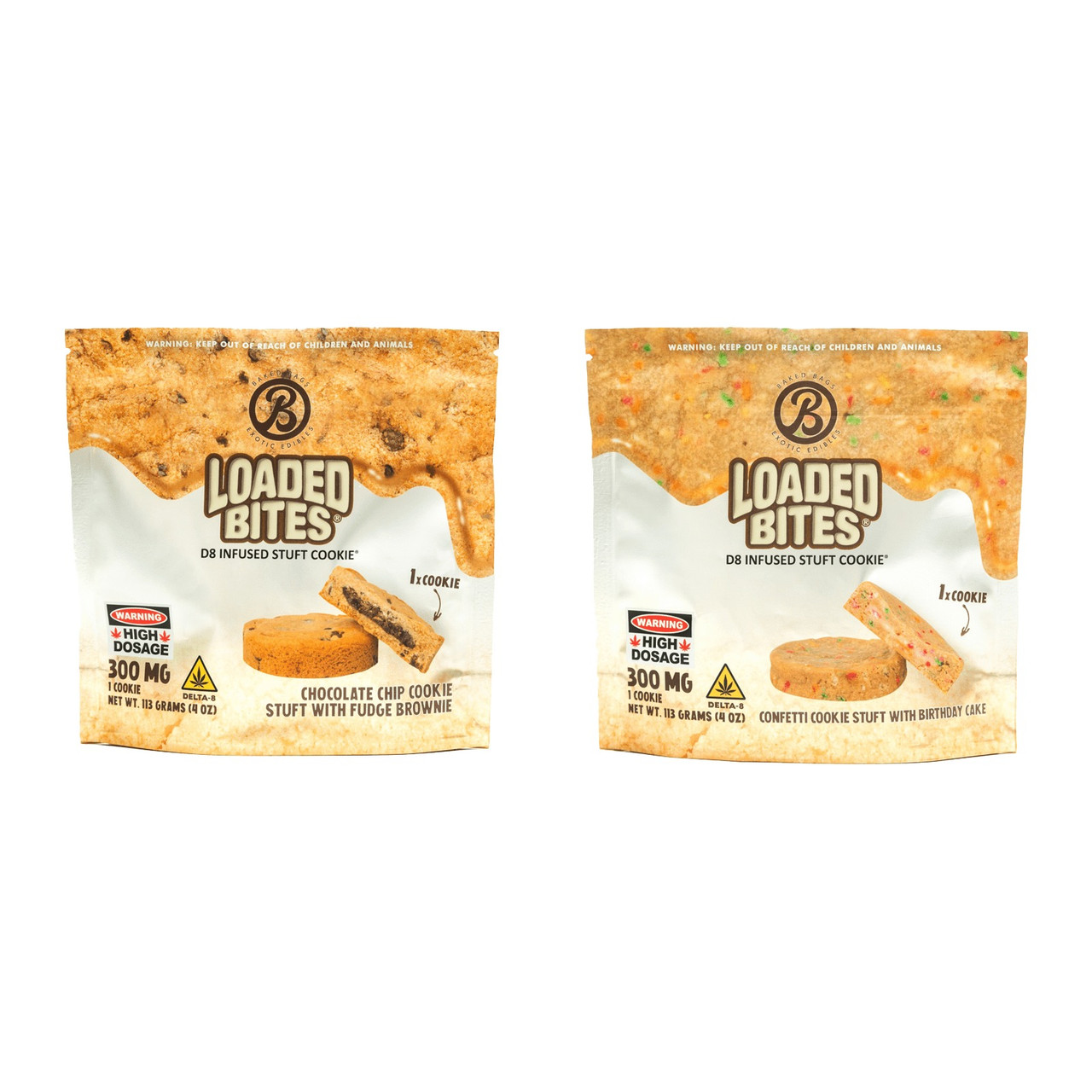 Baked Bags Delta 8 THC Loaded Bites Stuft Cookie - Calm Leaf