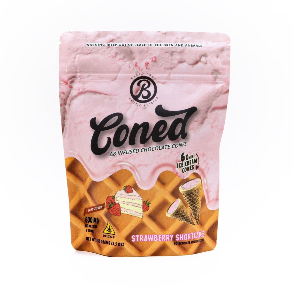 Baked Bags Delta 8 THC Chocolate Cones - Calm Leaf