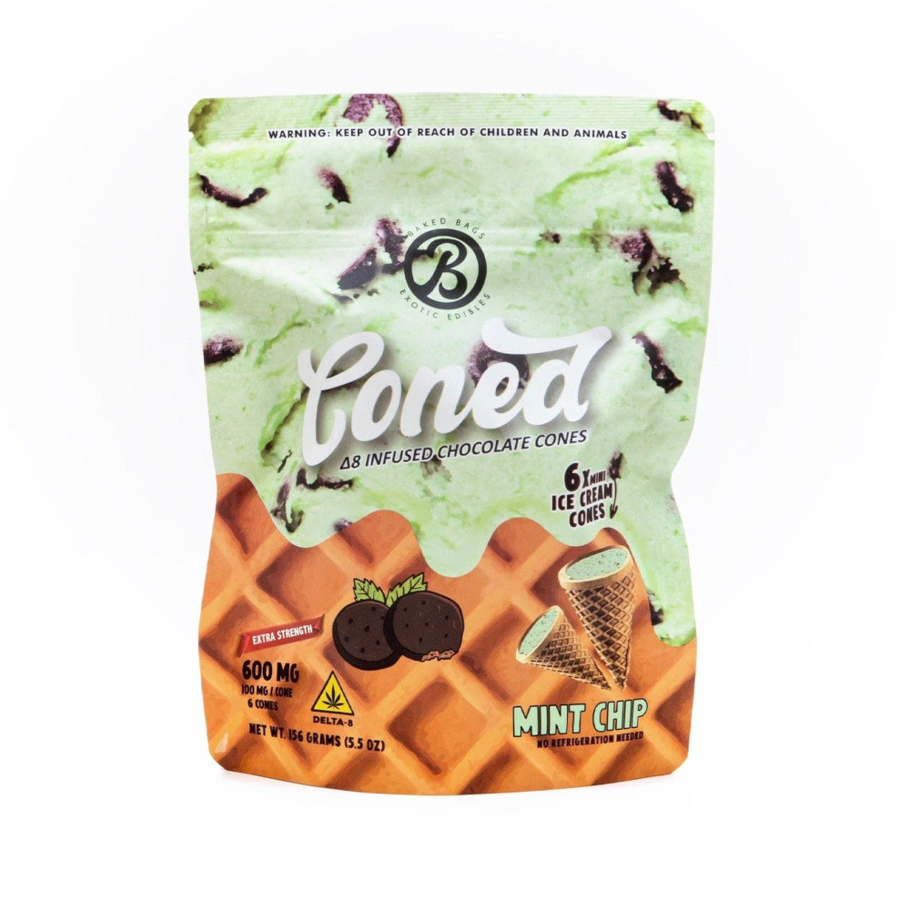 Baked Bags Delta 8 THC Chocolate Cones - Calm Leaf