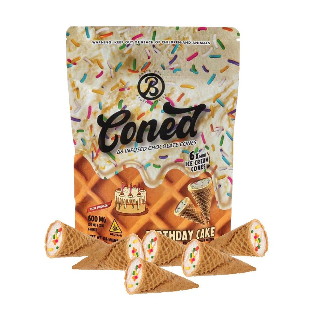 Baked Bags Delta 8 THC Chocolate Cones - Calm Leaf