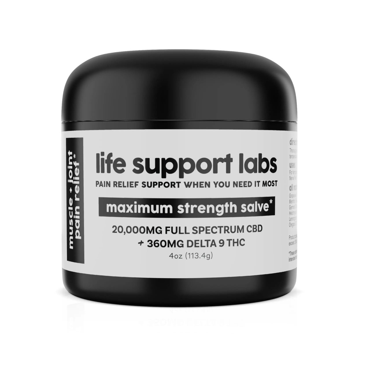 Life Support Labs Full Spectrum CBD + Delta 9 THC Maximum Strength ...