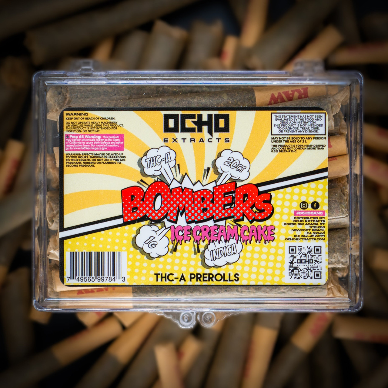 Ocho Extracts THCA Bombers 20-Pack Prerolls - Calm Leaf
