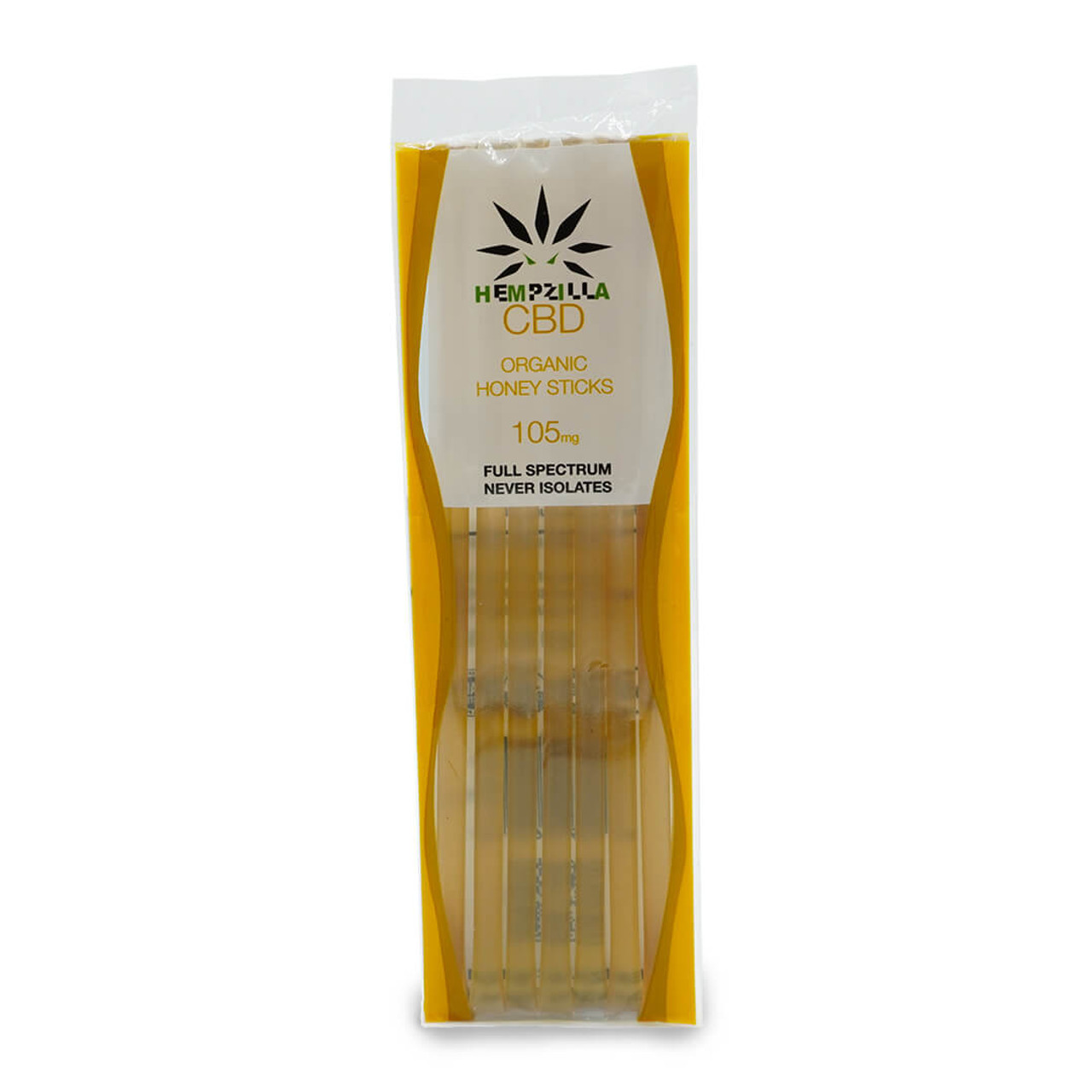 Hempzilla Broad Spectrum Hemp CBD Honey Sticks - The Calm Leaf Hempzilla Broad Spectrum Hemp CBD Honey Sticks - The Calm Leaf