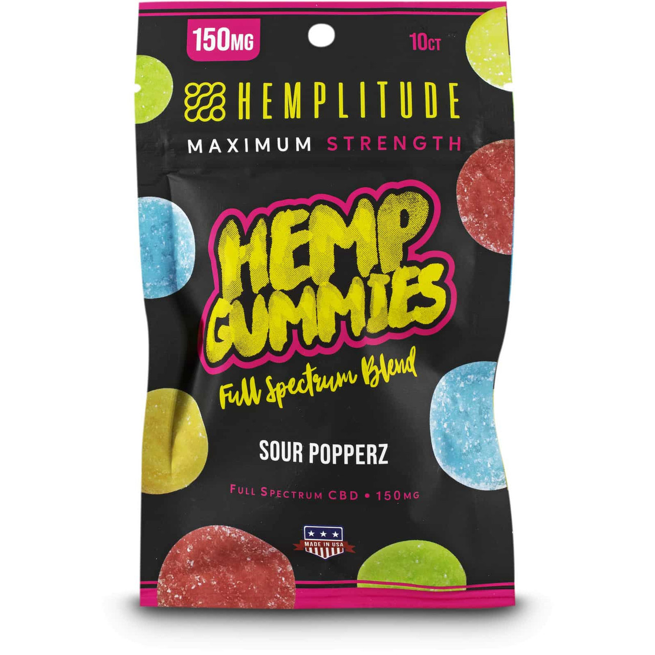 Hemplitude Full Spectrum Sour CBD Gummies with Melatonin