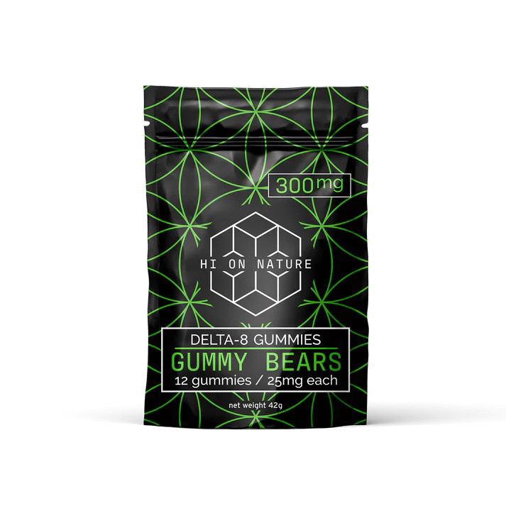 Hi On Nature Delta 8 THC Chamoy Gummy Bears - Calm Leaf