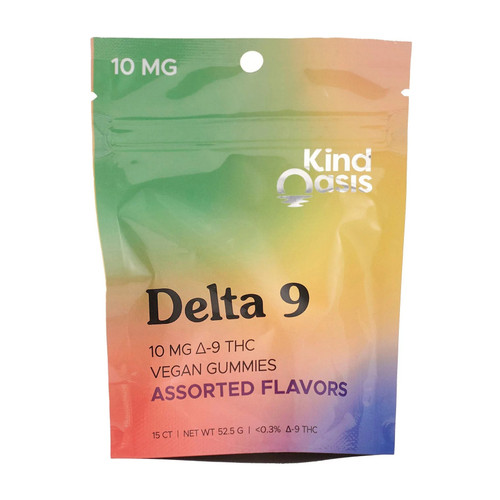 Kind Oasis Delta 9 THC Assorted Flavor Gummies Pouch - The Calm Leaf
