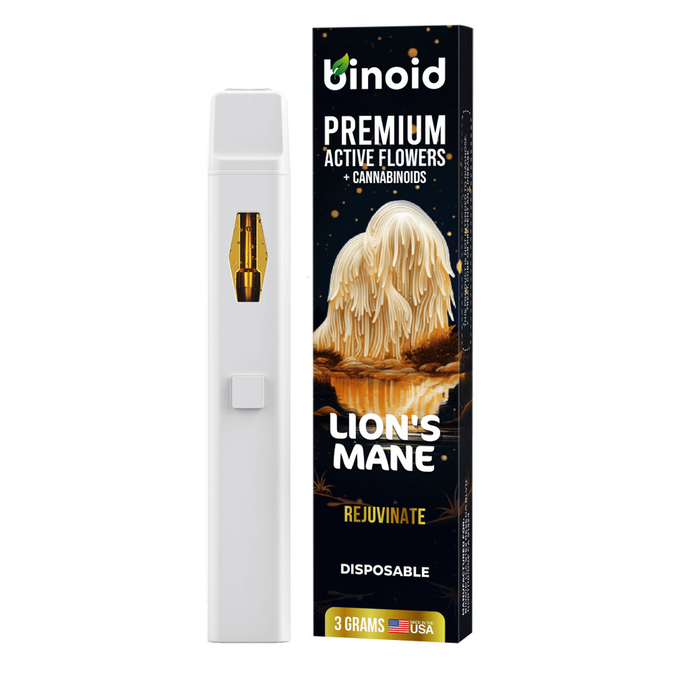 Binoid Premium Active Flowers + Cannabinoids 3G Disposable Vape Pen ...