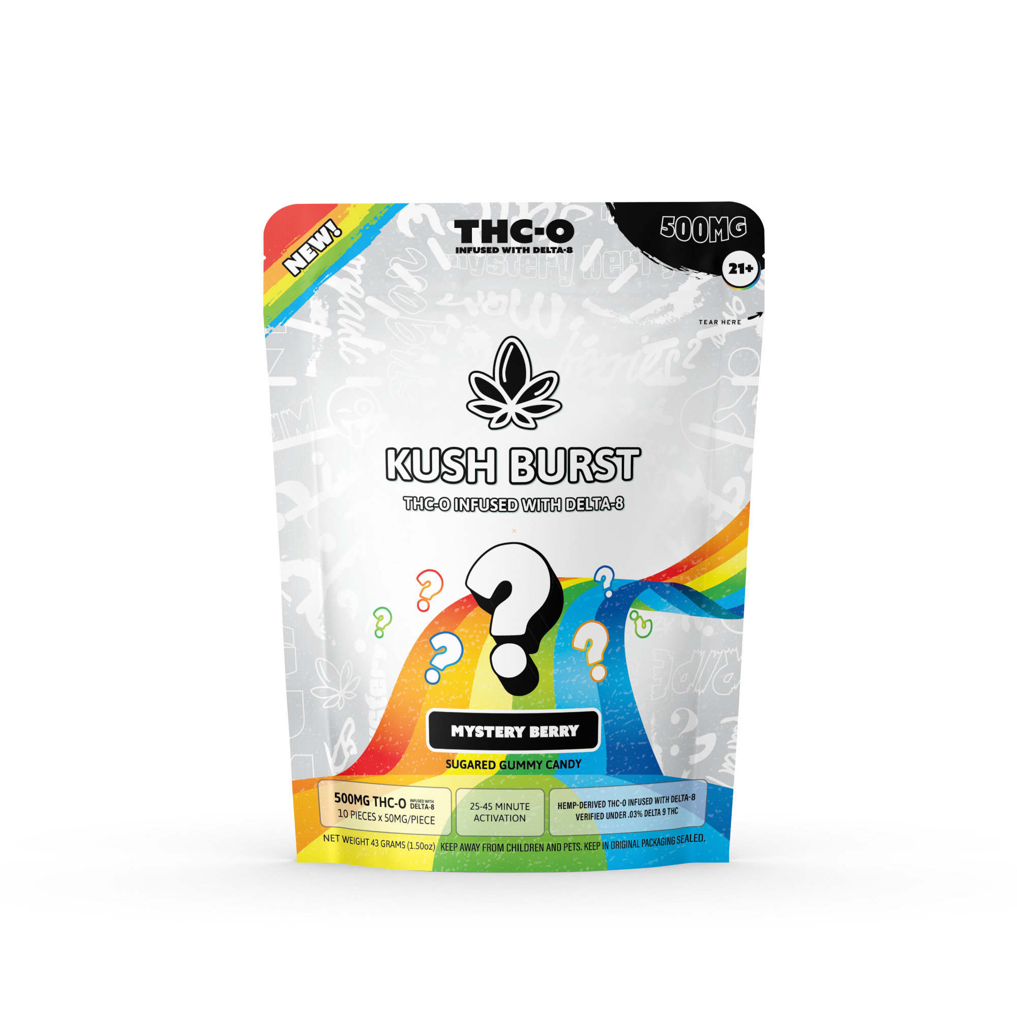 Kush Burst THC-O Acetate + Delta 8 THC Gummies - The Calm Leaf