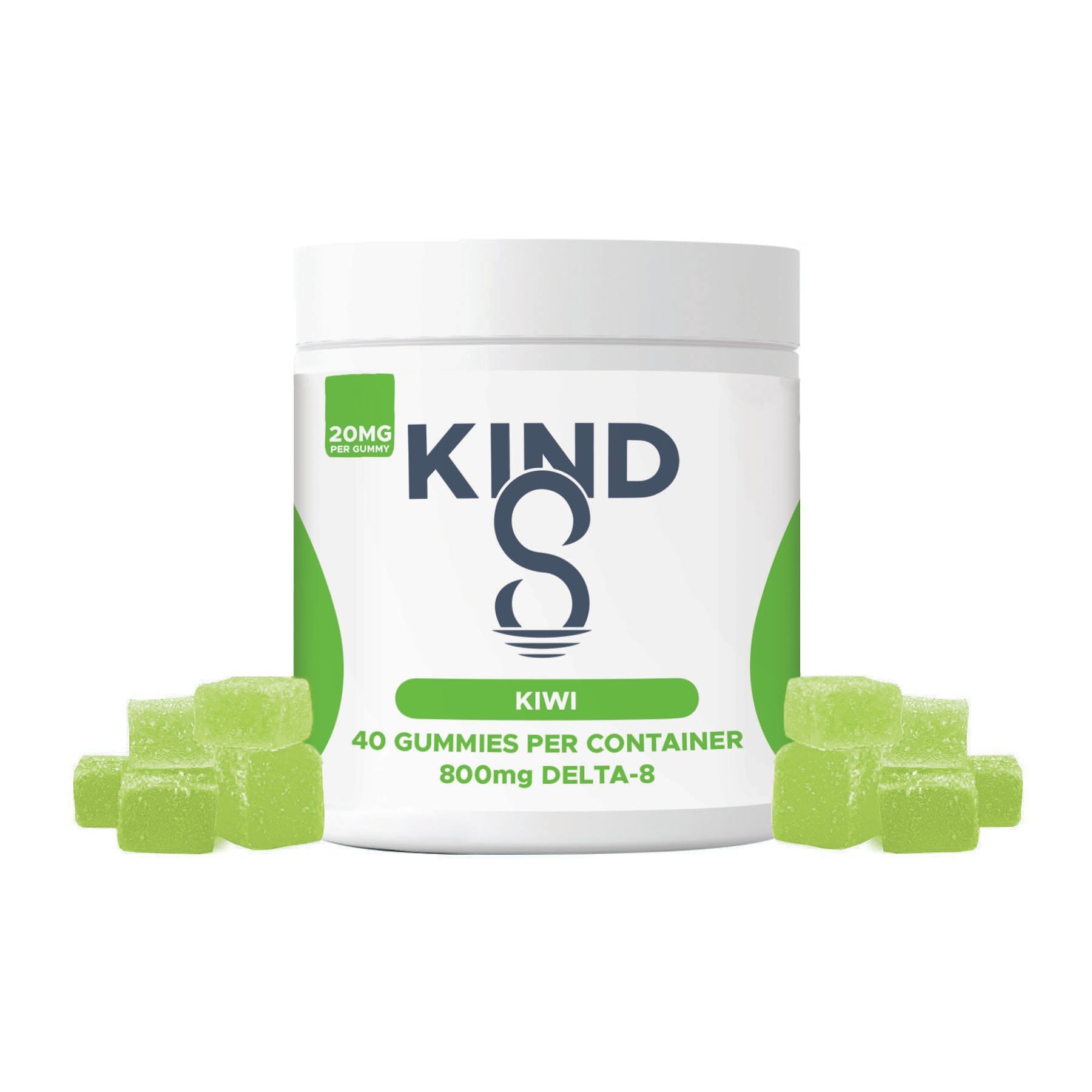 Kind Oasis Delta 8 THC Kiwi 20mg Gummies - The Calm Leaf